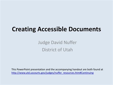 Ppt Creating Accessible Documents Powerpoint Presentation Free