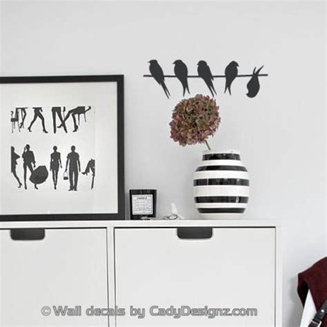 Wall Decals Birds On A Wire Vinyl Decal Home Decor Etsy