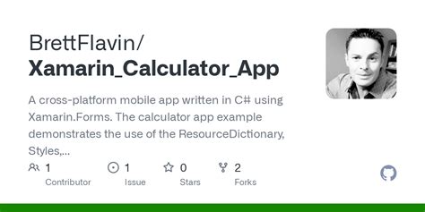 Github Brettflavinxamarincalculatorapp A Cross Platform Mobile