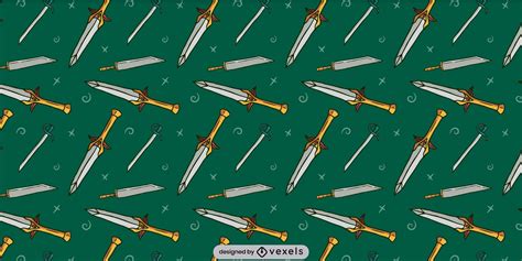 Sword Weapons Blade Pattern Design Vector Download