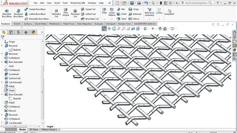Solidworks Tutorial Welded Wire Mesh Youtube