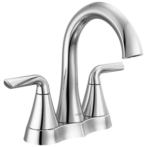 Two Handle Centerset Bathroom Faucet In Chrome 25847lf Delta Faucet