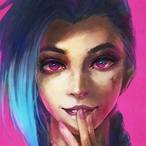2932x2932 Jinx League Of Legends Painting Ipad Pro Retina Display Hd
