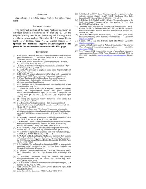 Ieee Word Template Doc