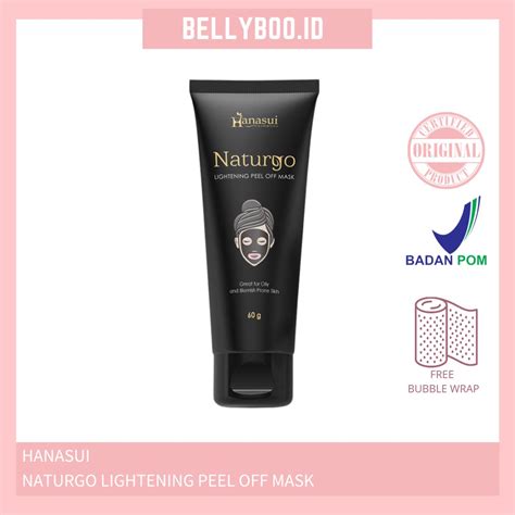 Jual Hanasui Naturgo Peel Off Mask Black Tube Shopee Indonesia