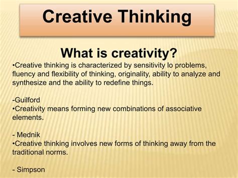 Creative Thinking Ppt