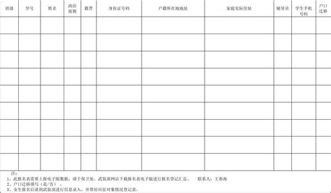 征兵报名表word文档在线阅读与下载无忧文档