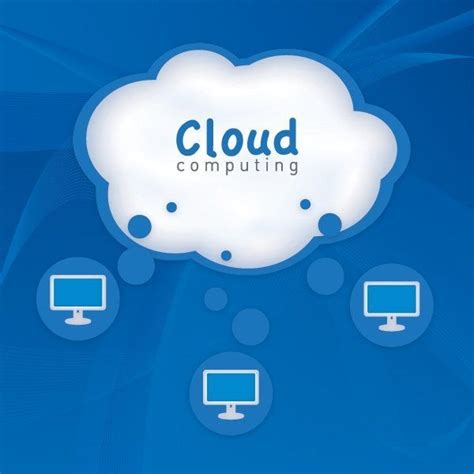 Cloud Computing Blue Background Vector Download