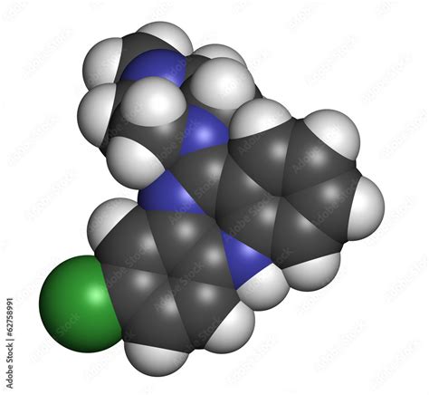 Clozapine Atypical Antipsychotic Drug Molecule Neuroleptic Drug Stock