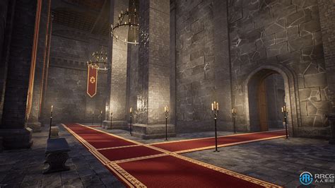 模块化中世纪城堡城镇环境场景unreal Engine游戏素材 人人素材网