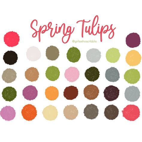 Procreate Spring Color Palette Procreate Spring Palette 30 Spring Color Swatches Procreate