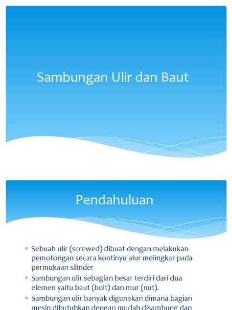 Slide 8 Sambungan Ulir Dan Baut Pdf