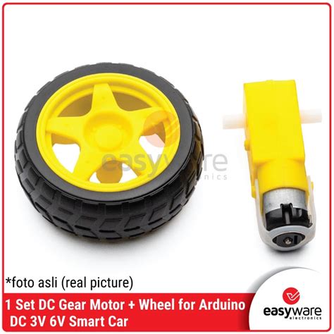 Jual DC MOTOR GEARBOX AND WHEEL DC GEAR MOTOR DAN RODA Shopee Indonesia