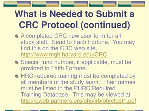 Ppt Crc Protocol Documents Powerpoint Presentation Free Download