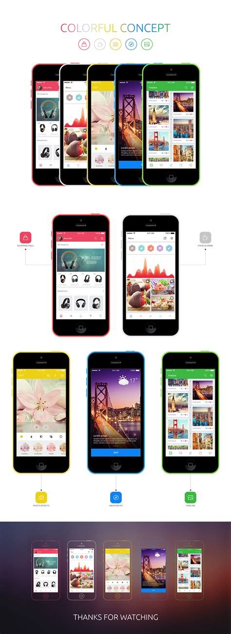 Colorful UI On Behance