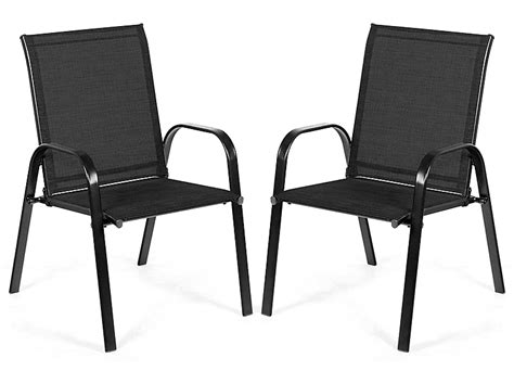 COSTWAY er Set x x cm Gartenstühle Schwarz SATURN