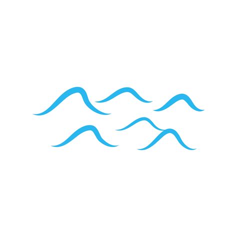 Blue Water Wave Line Icon In The Sea 14491786 Png