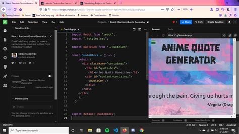 Submitting Projects Via Codesandbox The Freecodecamp Forum