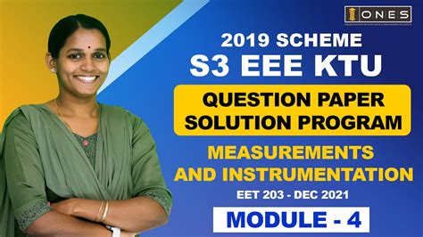S3 Ktu 2019 Scheme Qp Solution Ee Measurements And Instrumentation