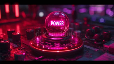 On Top Of A Sophisticated Chip There Is A Hologram Consisting Of 5 Letters Power Stock
