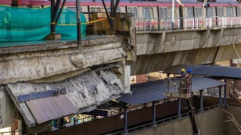 Delhi Day After Wall Collapses In Gokulpuri Metro Station Dmrc Orders