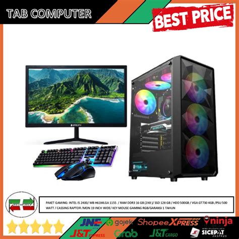 Jual Pc Gaming Intel Core I Ram Gb Vga Gb Monitor Inch