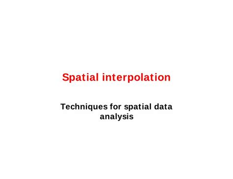 PDF Spatial InterpolationSpatial Interpolation DOKUMEN TIPS