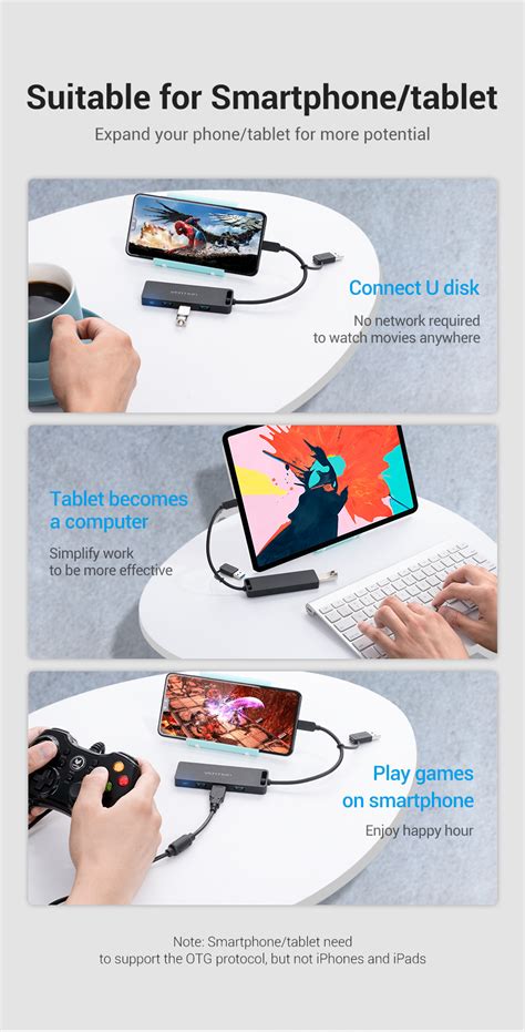 Vention Port Usb Hub With Usb C Usb In Interface And P Jg Superstore