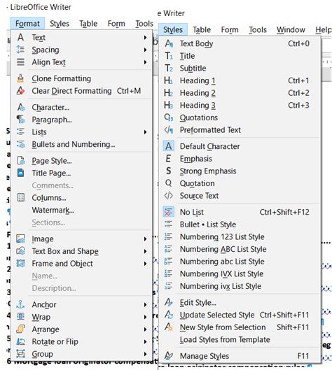 Clear Formatting Not Listed Under Format Or Styles Cant Remove
