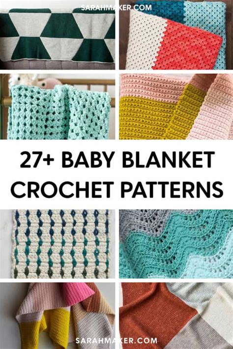 27 Free And Easy Crochet Baby Blanket Patterns Sarah Maker