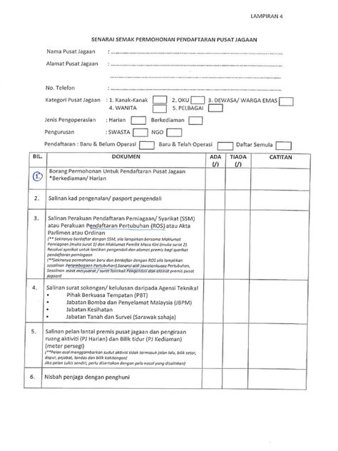 Checklist Borang Jkm 2024 1 Pdf