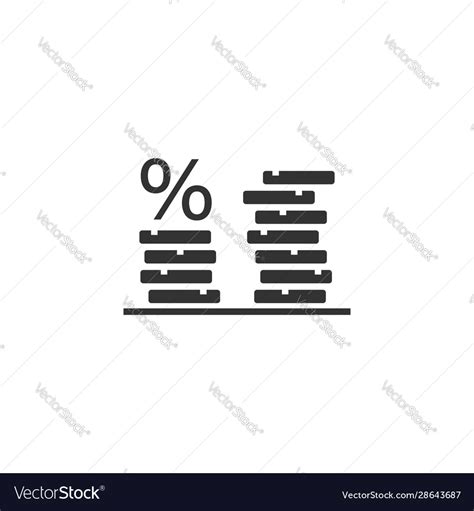 Coins Stack Icon In Flat Style Dollar Coin Vector Image