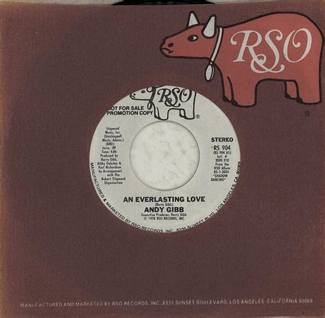 Andy Gibb An Everlasting Love Us Promo 7 Vinyl —