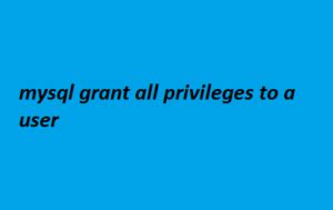 Mysql Grant All Privileges To A User VR SoftCoder