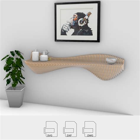 Parametric Console Shelf 2 Router Cut Files Cnc Files For Etsy