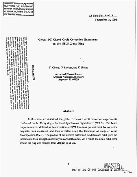 Global Dc Closed Orbit Correction Experiment On The Nsls X Ray Ring