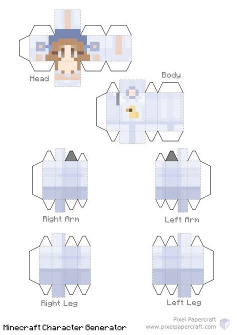 Rivers Cubito Skin De Minecraft Plantilla Armable Papercraft Minecraft