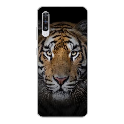 Muchowow Handyhülle Tiger Wildtiere Porträt Schwarz Tiere