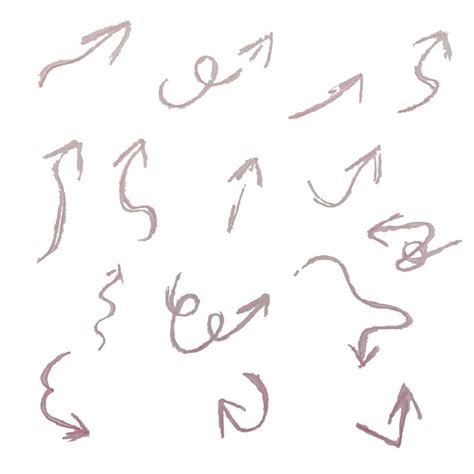 Premium Vector Set Of Pencil Drawn Pointer