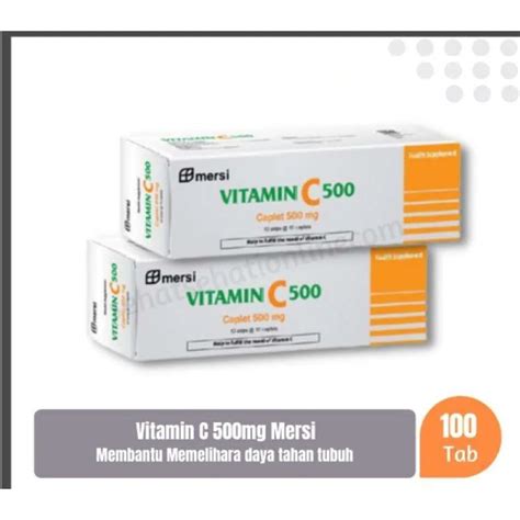 Jual Mersi Vitamin C 500mg Strip 10 Kapsul Meningkatkan Imun Dan Daya Tahan Tubuh Shopee