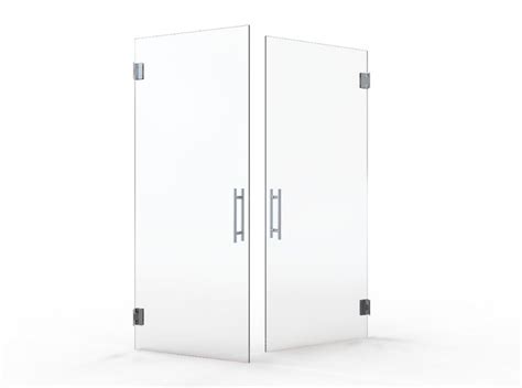 Dresden Frameless 38 Inch Glass French Swing Shower Door Basco