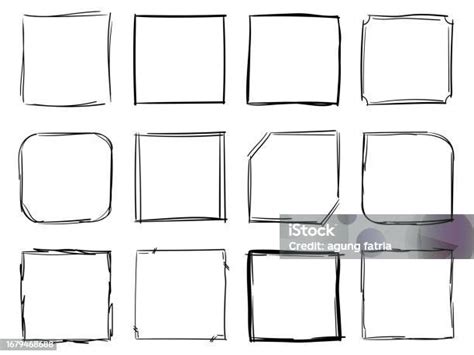 손으로 그린 스케치 프레임 벡터입니다 간단한 낙서 직사각형 프레임 테두리 모양 0명에 대한 스톡 벡터 아트 및 기타 이미지 0명 검은색 그런지 이미지 기법 Istock