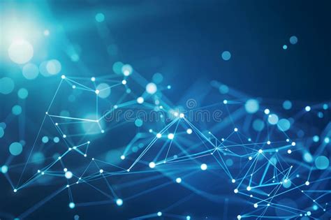Abstract Technology Background With Glowing Connection Lines Ai