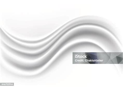 화이트 웨이브 실크 직물 추상 배경 벡터 일러스트 레이 션 0명에 대한 스톡 벡터 아트 및 기타 이미지 0명 밝은 빛 배경 주제 Istock