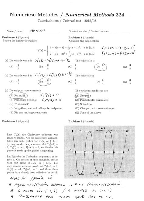 tuttest 03 solns tut test 3 solution numeriese metodes numerical