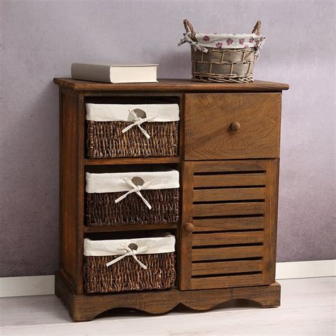 Mucola Kommode Kommode Vintage Schrank Highboard Braun Körben