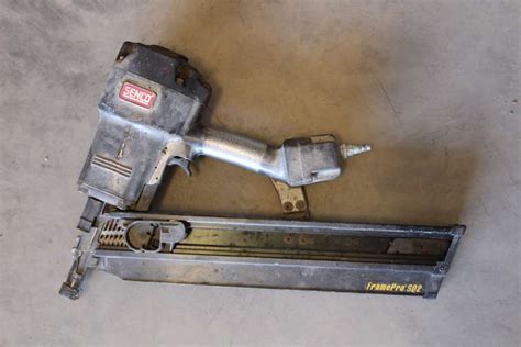Terratek Sliding Mitre Saw 10 Senco Frame Pro 602 Air Nailer