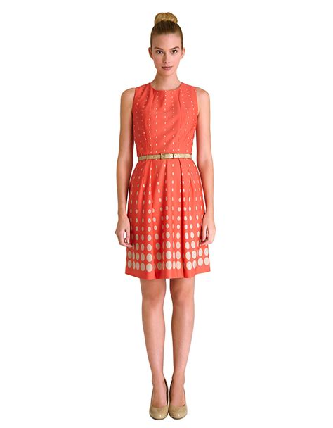 Tahari By Arthur S Levine Petite Brad Gradient Dot Dress In Pink