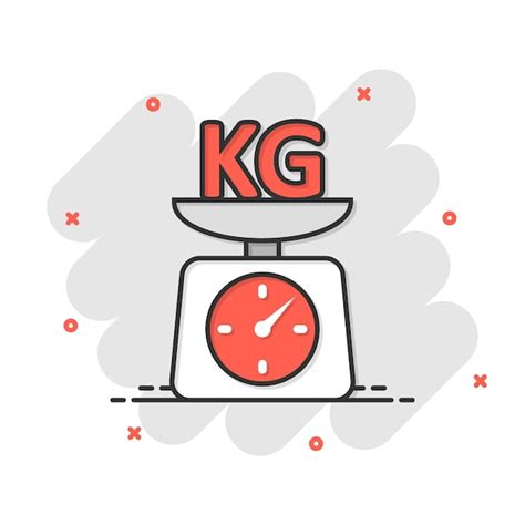 Иконка масштаба в комическом стиле килограммовая гантель карикатура на