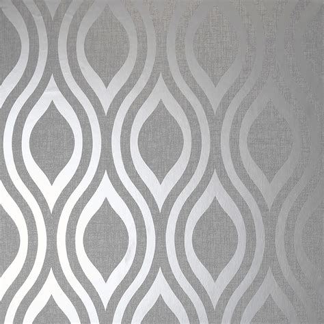 Arthouse Luxe Ogee Silver Wallpaper Wilko